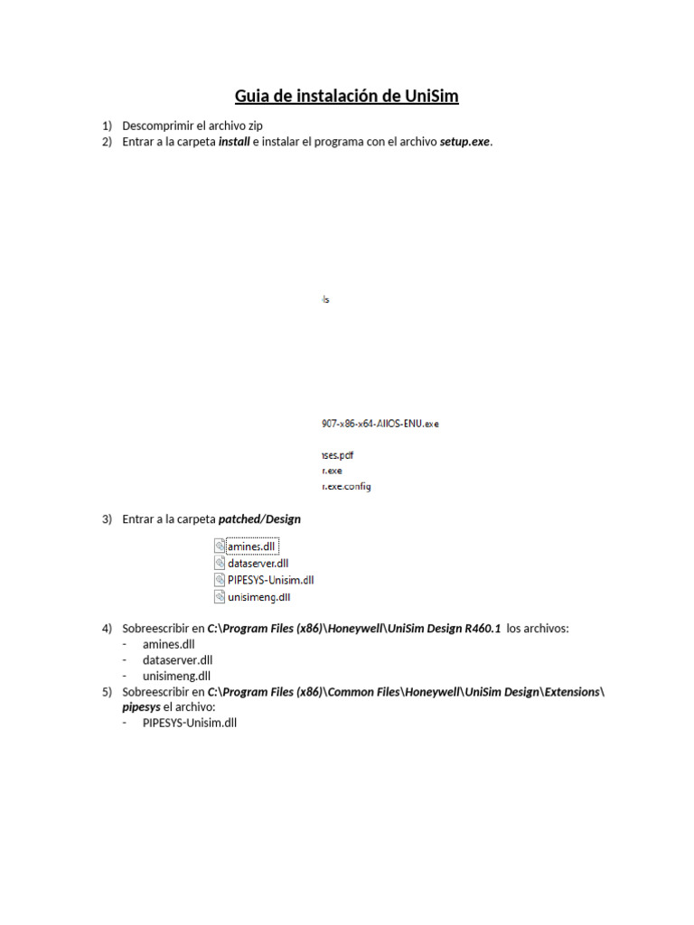 Guia de Instalación de UniSim | PDF
