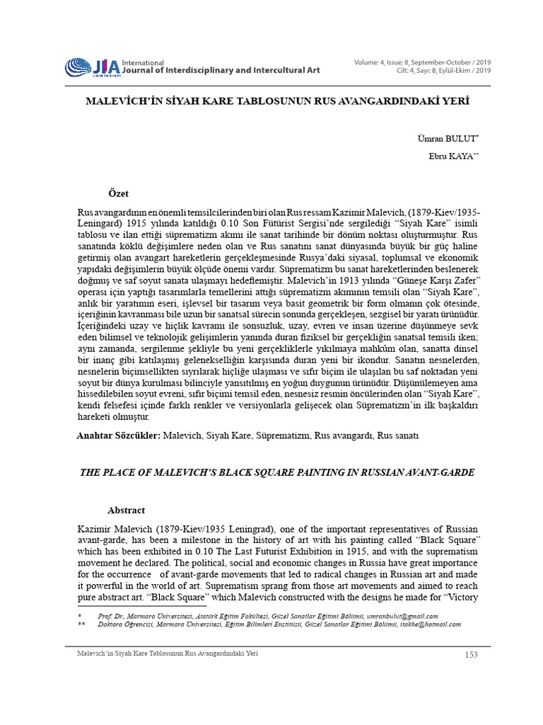 Malev - CH - N S - Yah Kare Tablosunun Rus Avangardindak - Yer ...