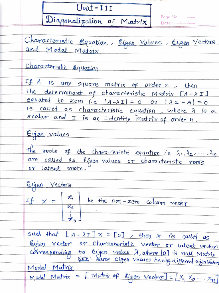 MATH LA_UNIT-III_Notes | PDF