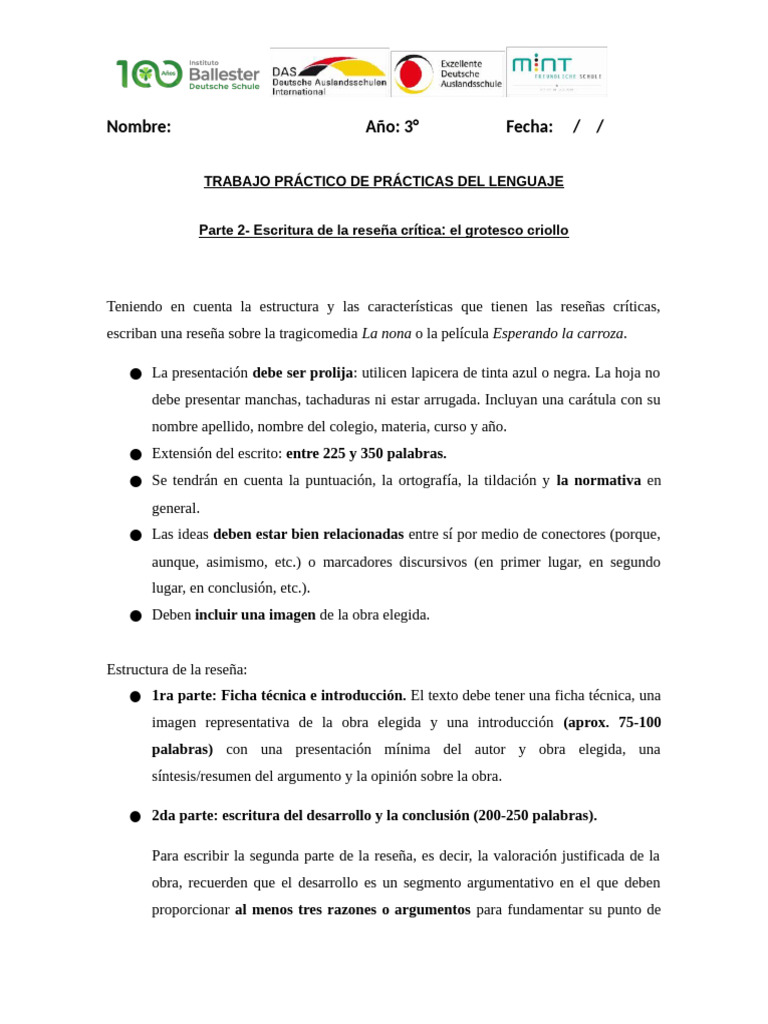 TP ReseÃ A Crã Tica - Escritura Parte 2 | PDF