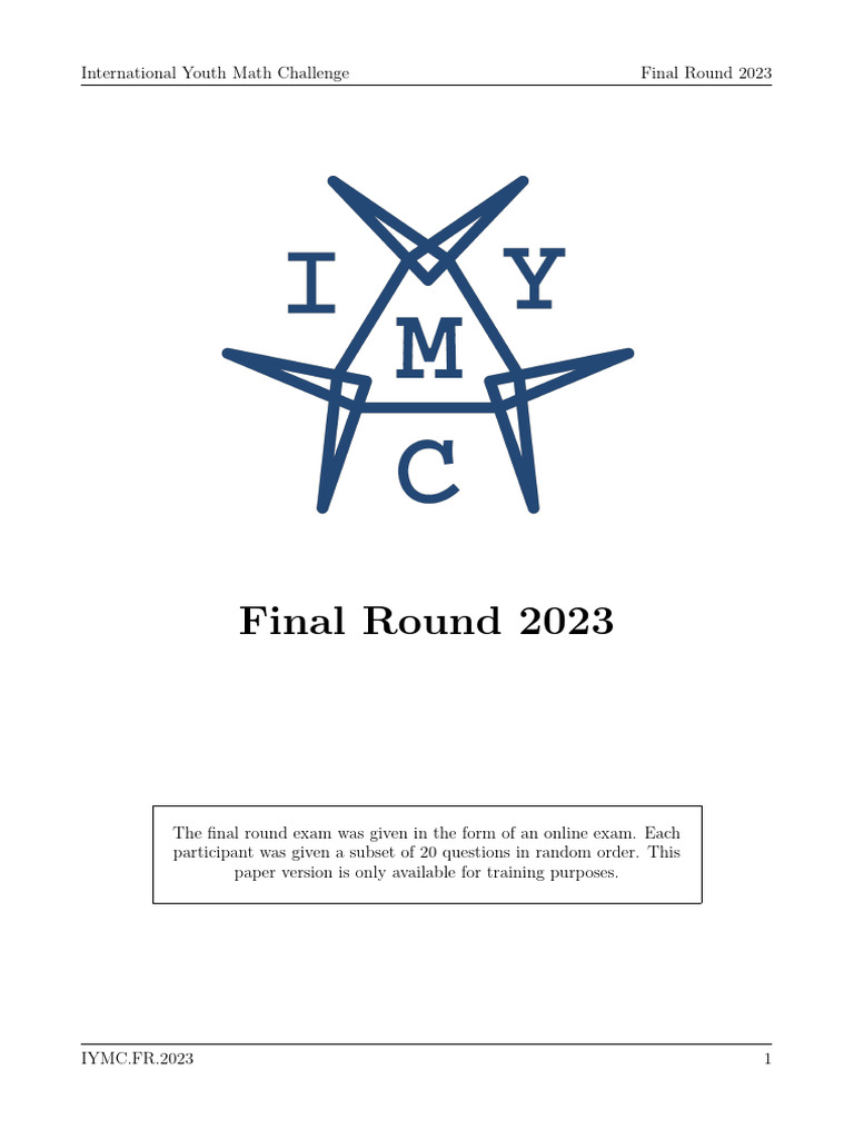 Final Exam 2023 | PDF