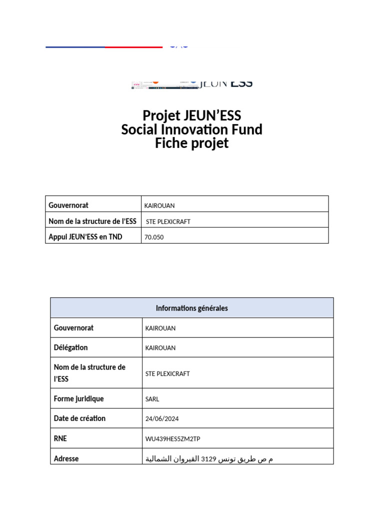 Fiche Projet SIF | PDF
