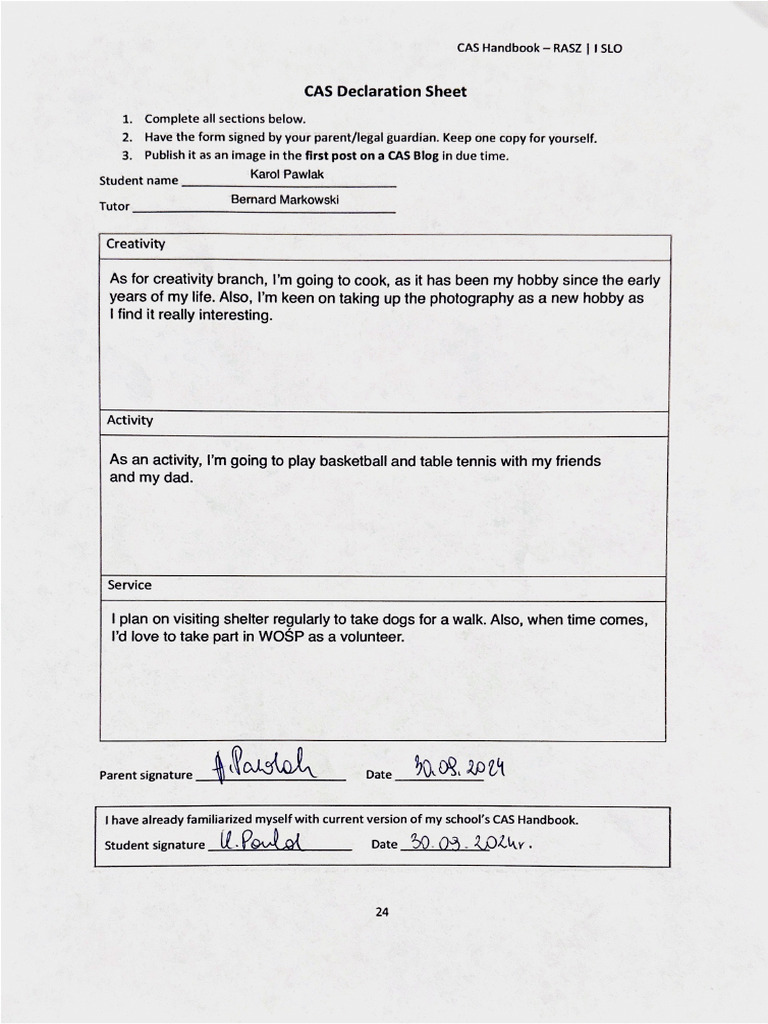 Cas Declaration | PDF