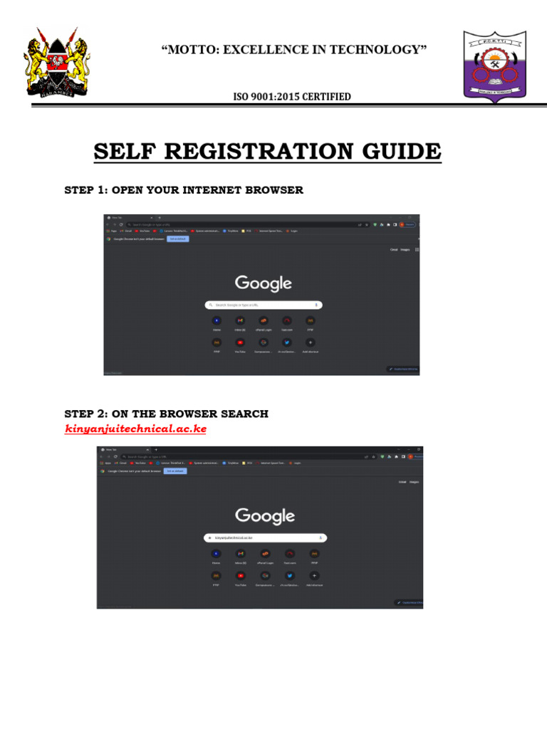 Student Portal Self Registration Guide. | PDF