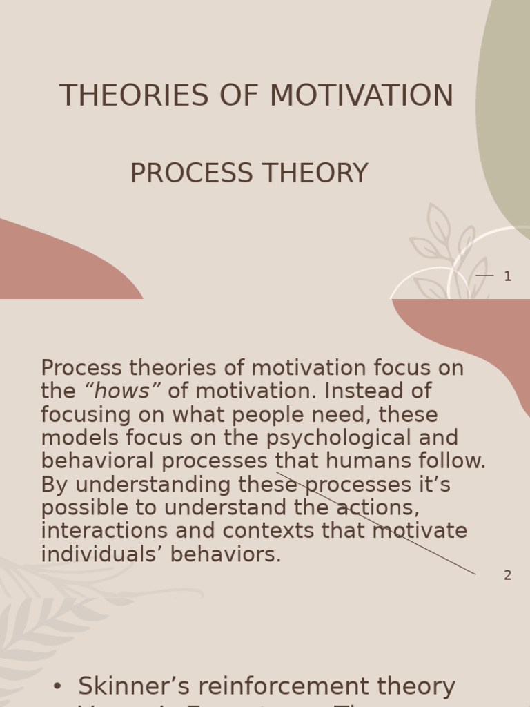 Theories of Motivation | PDF