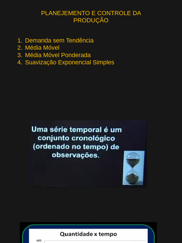 Aula 06 Previsão de Demanda - Médias Exponencial Tendência e Sazonalidade | PDF