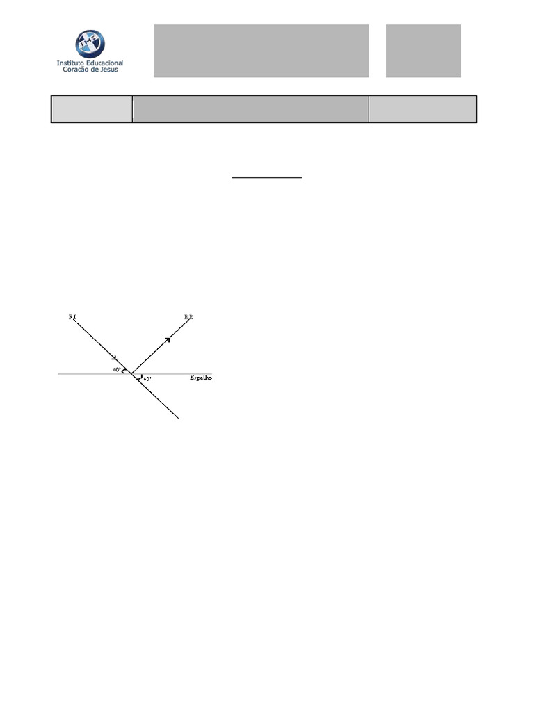 Ativ 02 9EF2 3ºtrimestre ESPELHOS | PDF