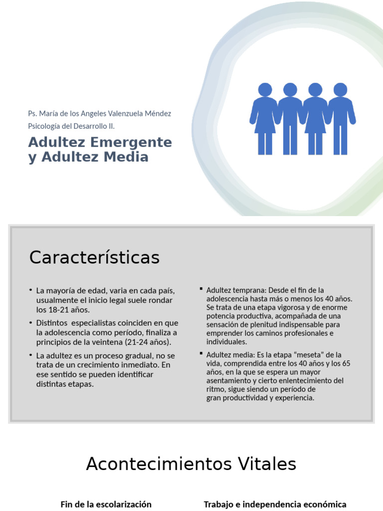 Adultez Emergente y Media | PDF