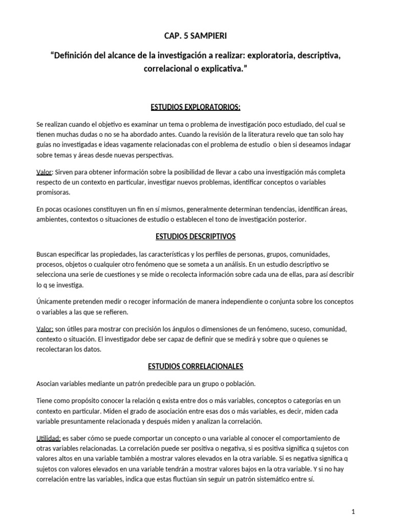 Cap 5 Sampieri | PDF