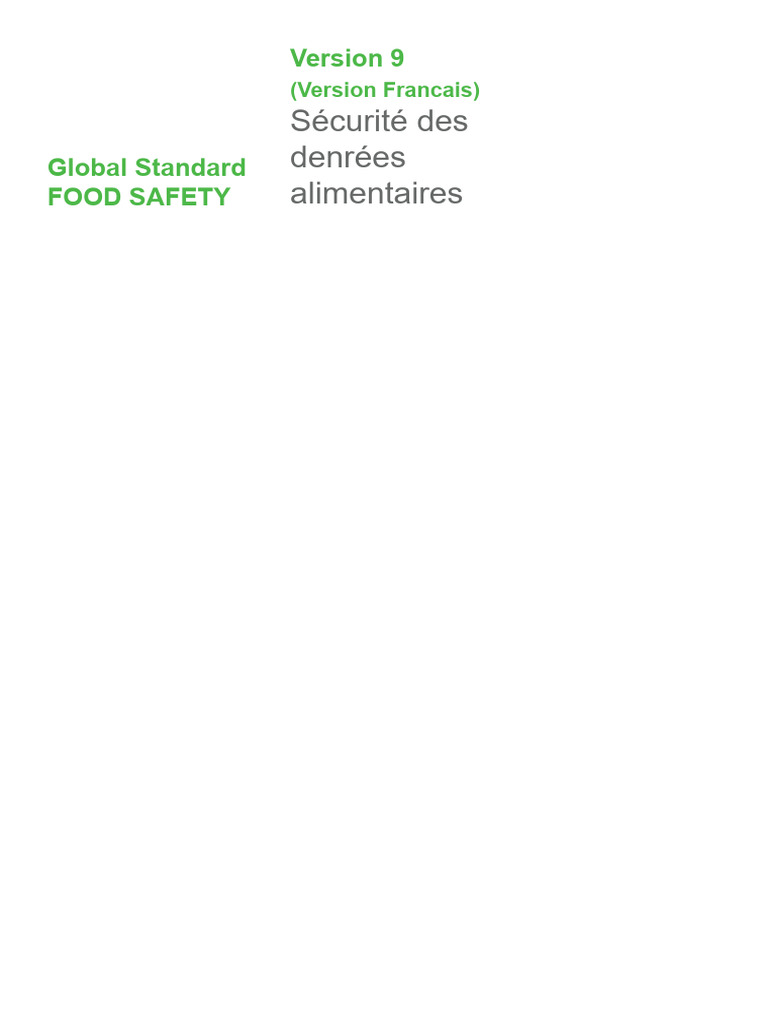 Norme BRC Version9 Imprimable | PDF