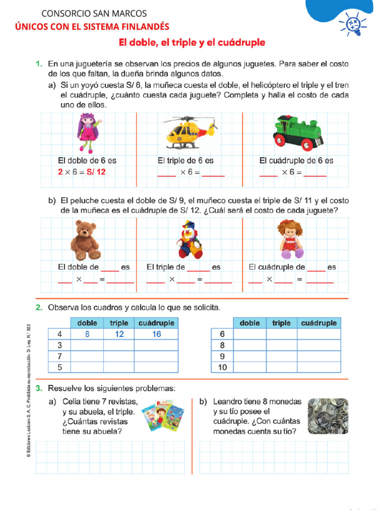 El Doble-El Triple y El Cuadruple | PDF