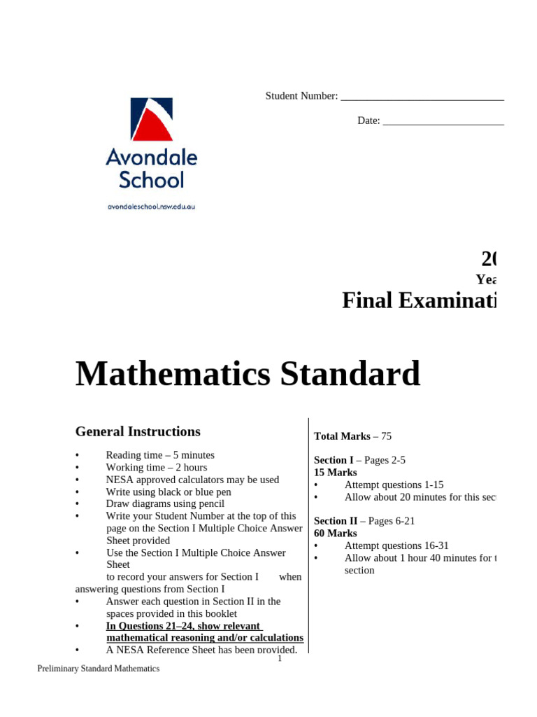 2019 Prelim SM NESA Final Exam | PDF