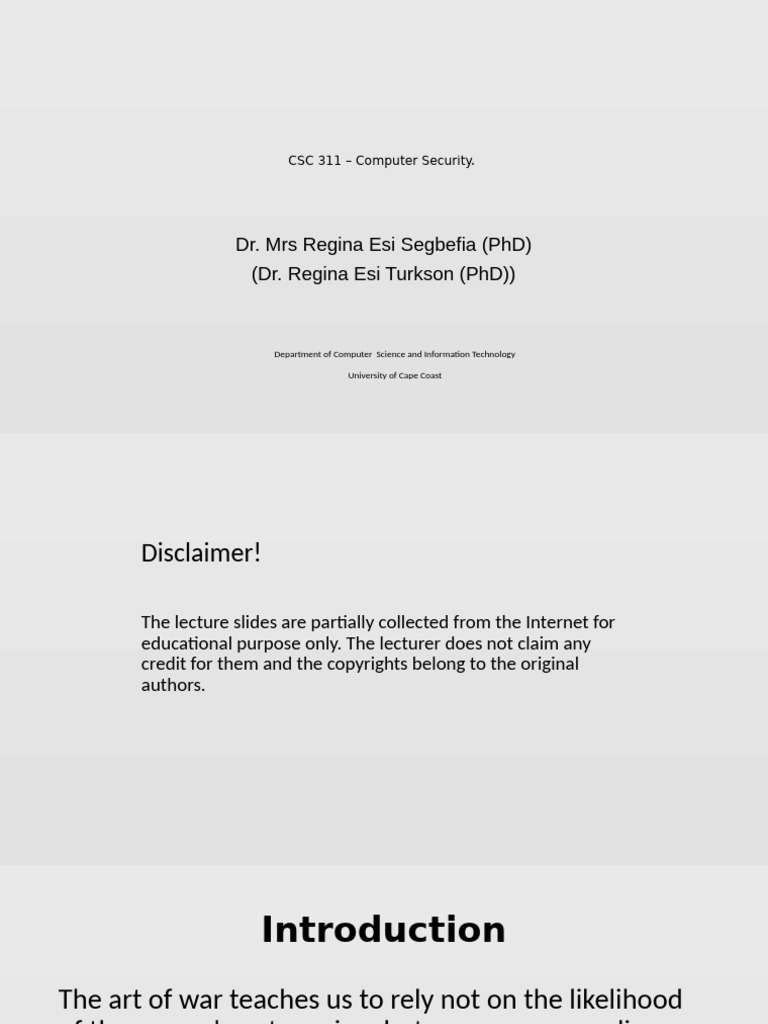 CSC 311 lesson 1 | PDF CSC 311 lesson 1 | PDF