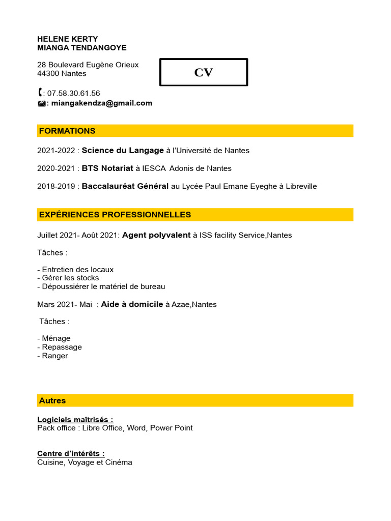 CV Helene GPME | PDF