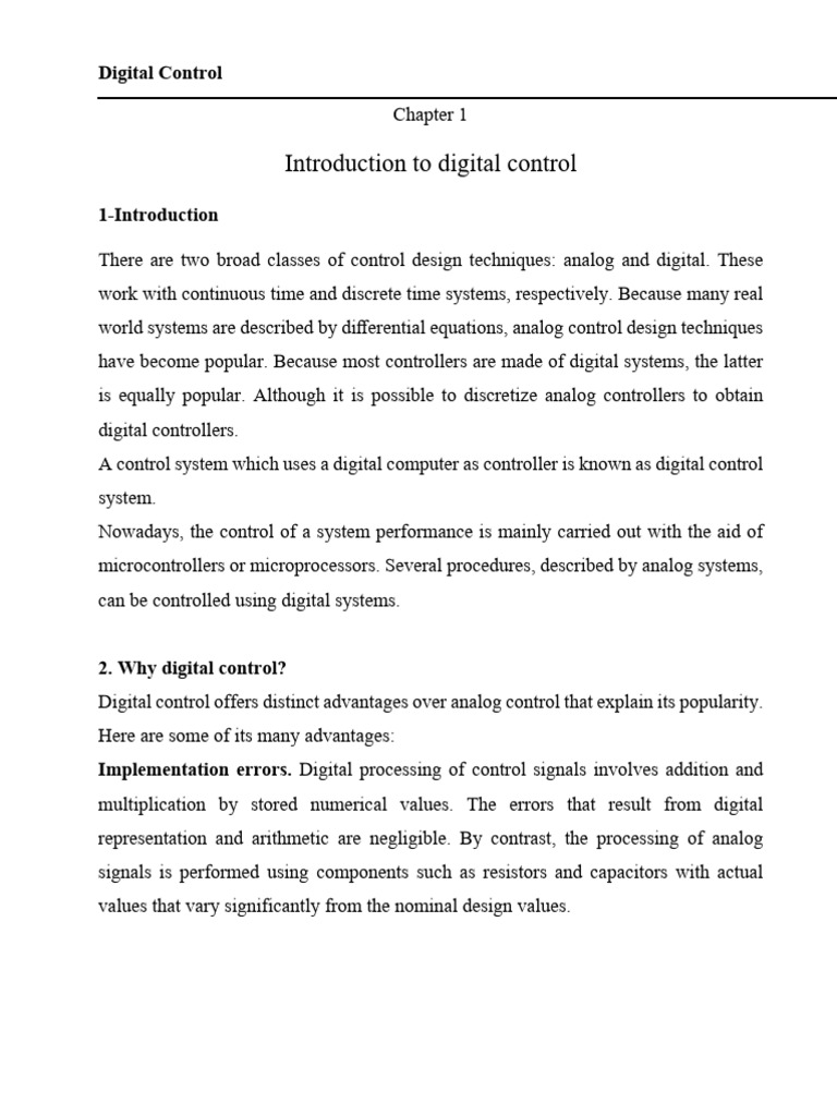 Digital Control-Ch1 | PDF