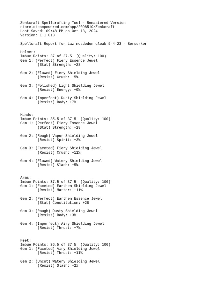 Laz Nosdoden Cloak 5-4-23 - SC-Report | PDF