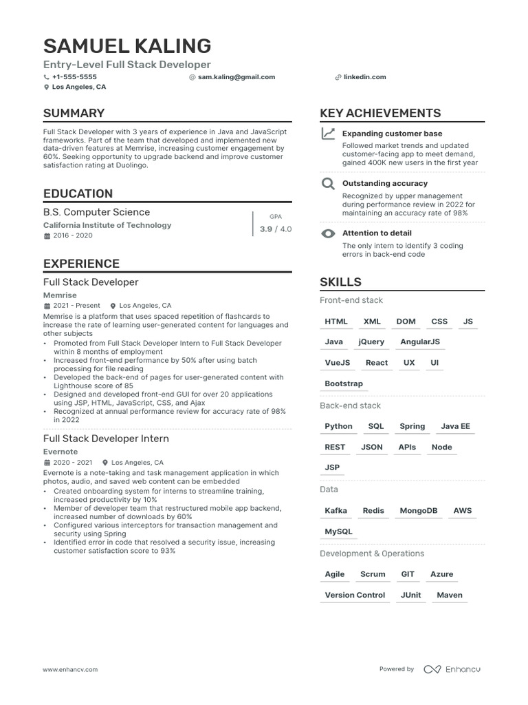 Samuel Kaling Resume | PDF
