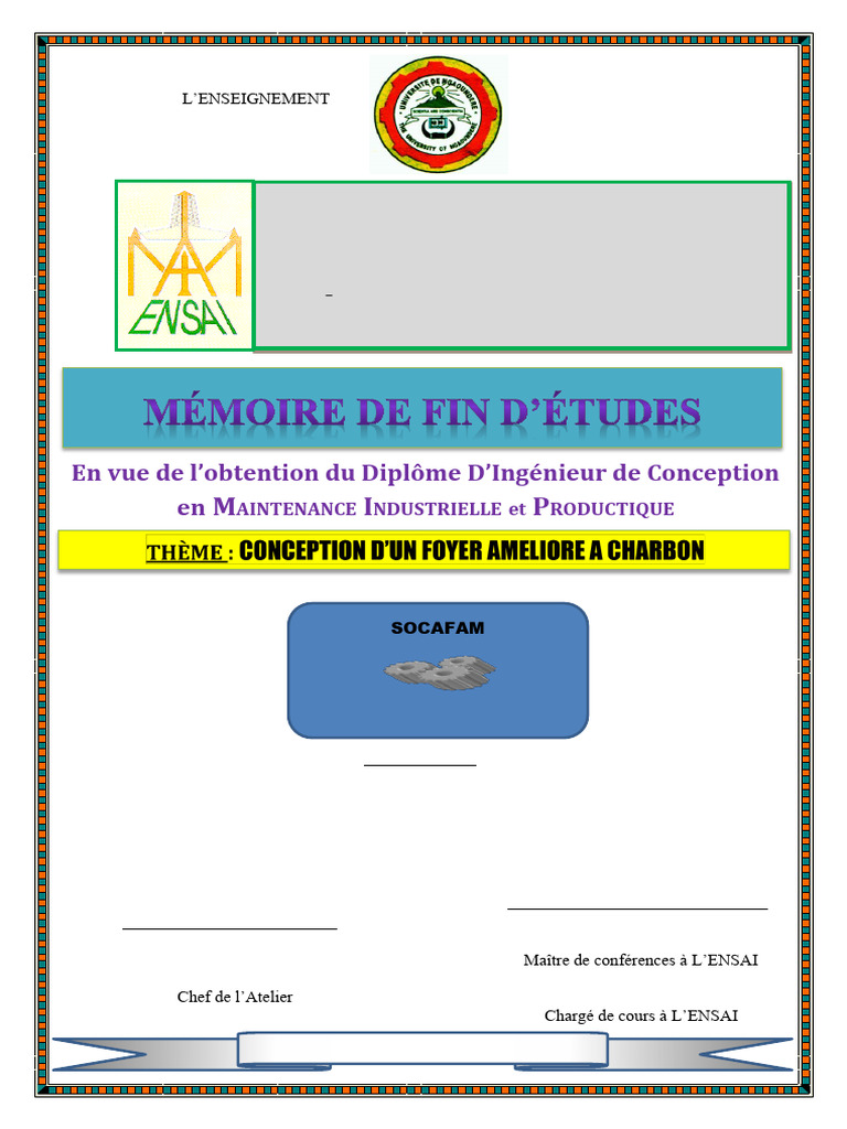 Conception D'un Foyer Ameliore A Charbon de Bois | PDF