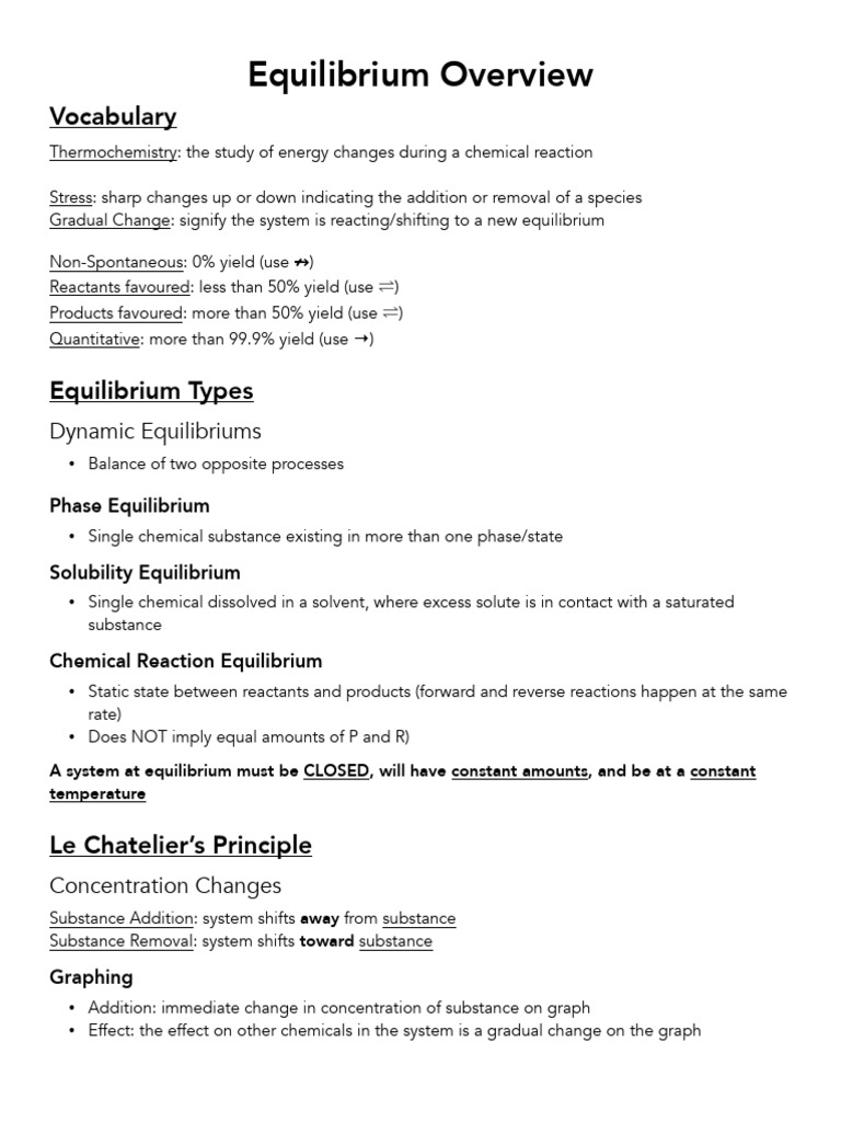 Equilibrium Review | PDF