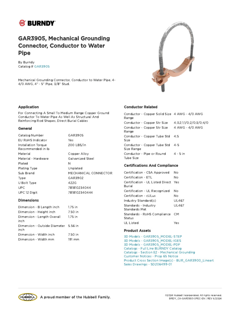 Brdy - Ca Gar3905 Spec en | PDF