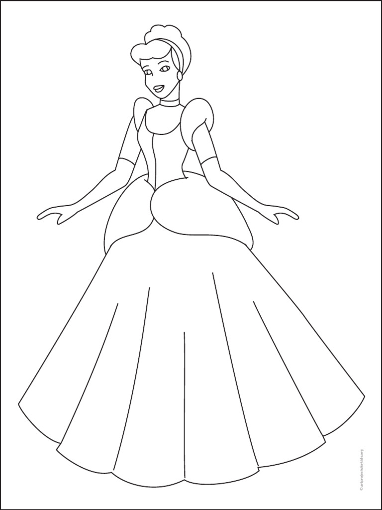 Cinderella Coloring Page | PDF