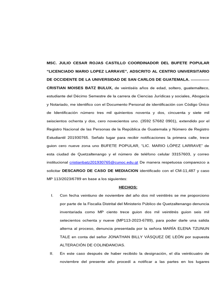 Memorial de Descargo | PDF