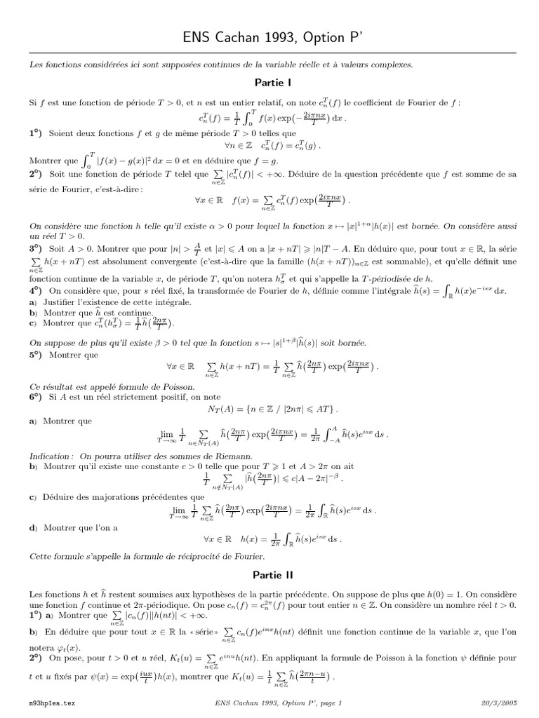 ÉNS_Paris-Saclay_1993_PC_Mathématiques_ea | PDF
