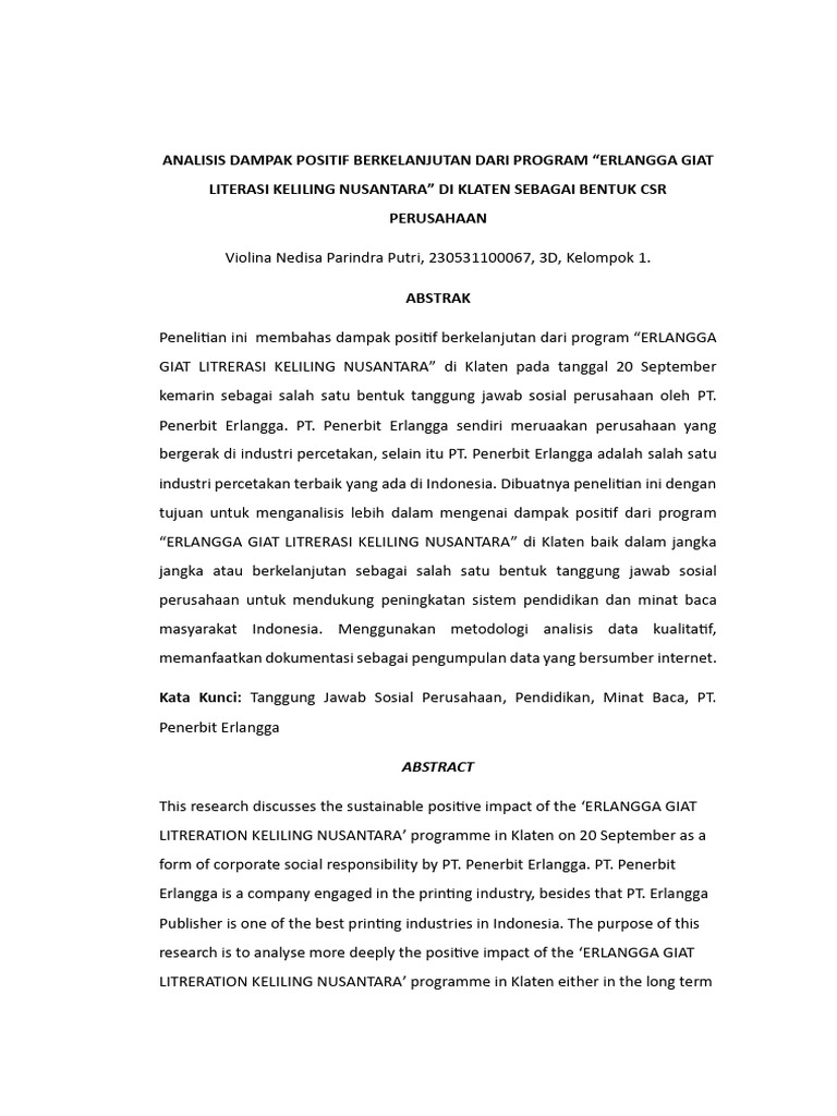 Analisis Program CSR | PDF