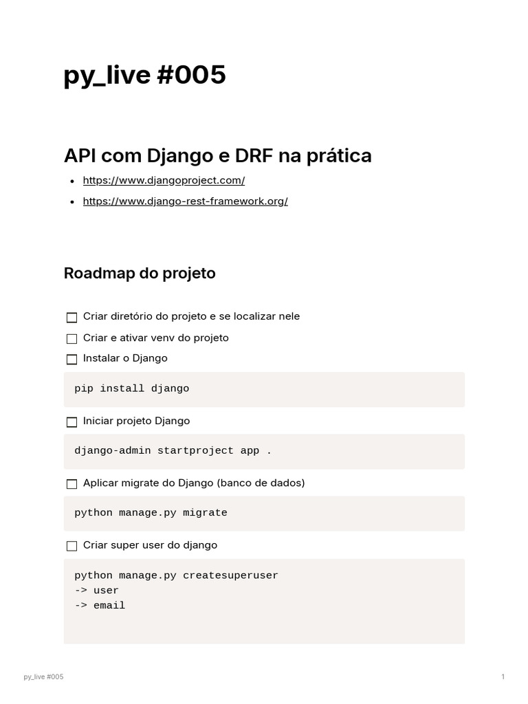 Roadmap Py Live 005 | PDF