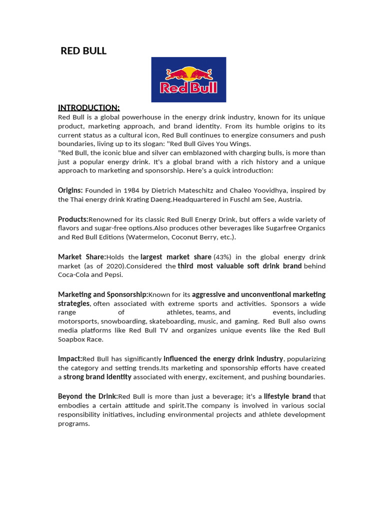 RED BULL | PDF