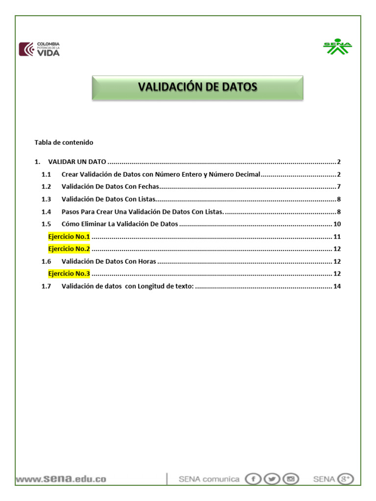 Taller No.3 Validaciòn Datos-VR1 | PDF