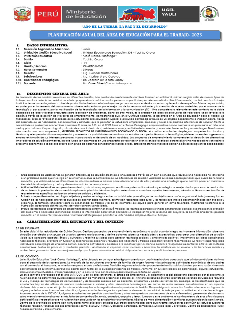 PCA-CUARTO-2023 | PDF
