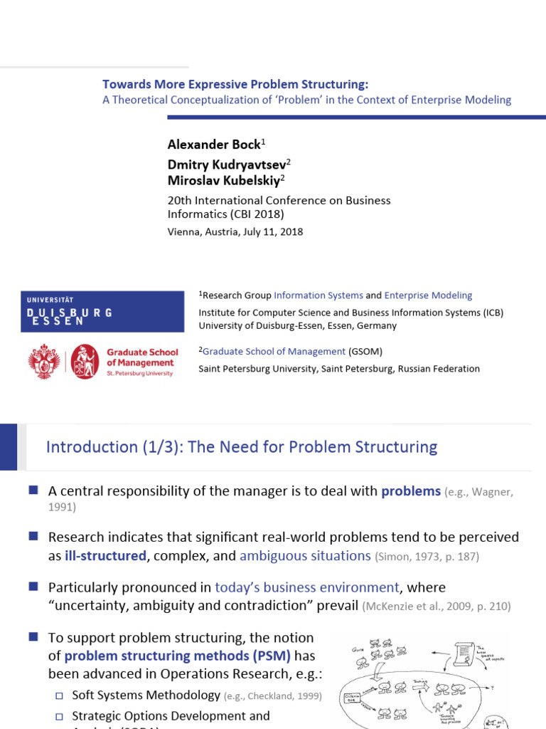 2018 - CBI - Conceptualization of A Problem - Bock, Kudryavtsev, Kubelskiy - Pres | PDF