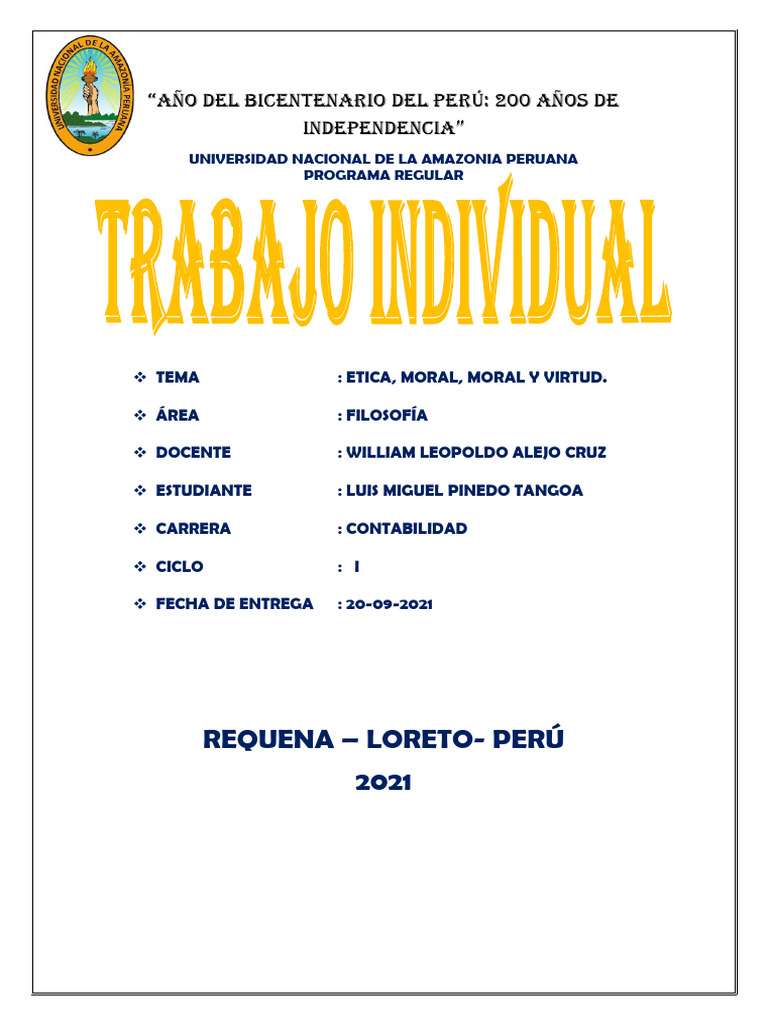 Filosofia-Etica, Moral, Virtud-Luis Pinedo | PDF