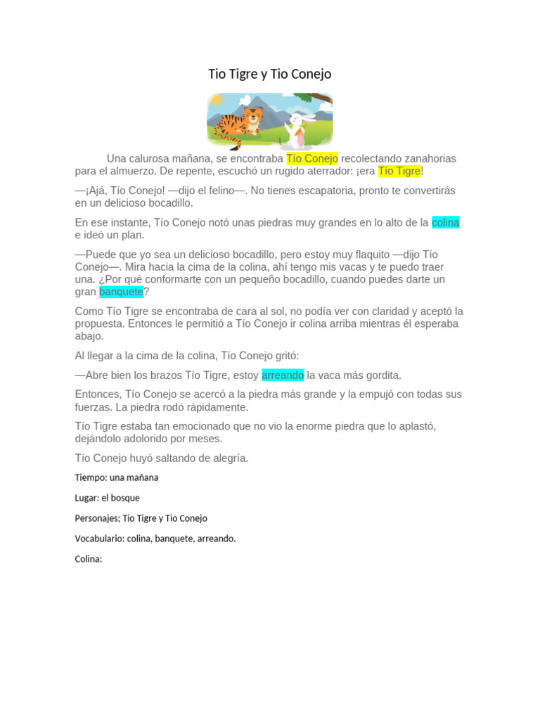 Tio Tigre y Tio Conejo | PDF