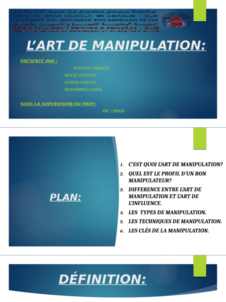 L'art de Manipulation | PDF