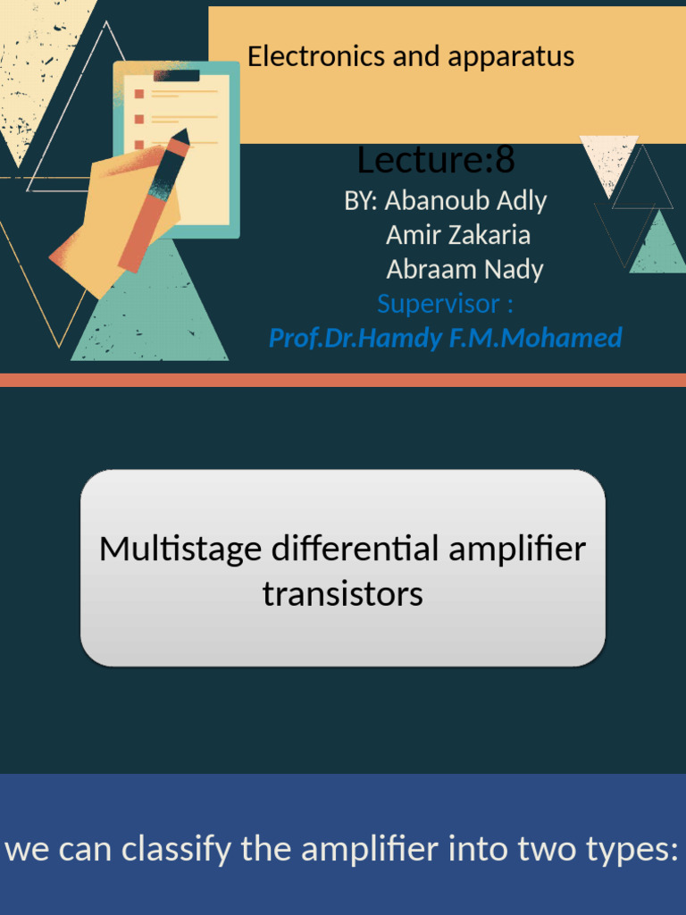 Multistage Differential Amplifiers | PDF