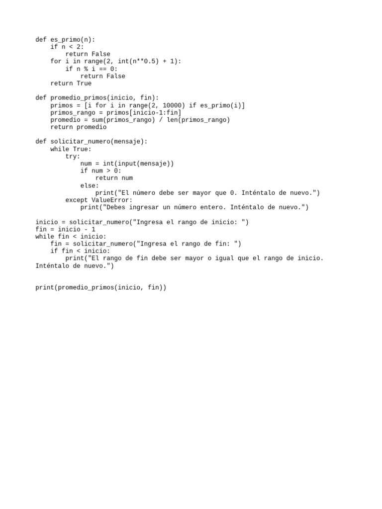 Promedio Rango Primos | PDF