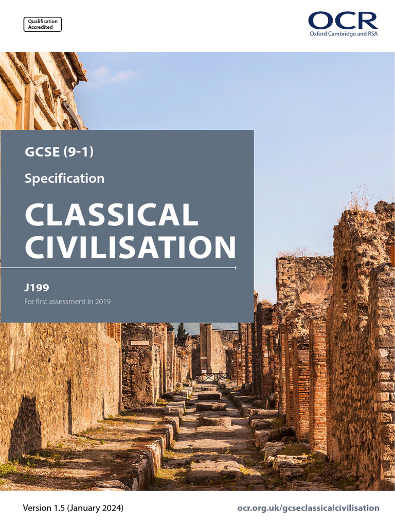 Specification Accredited Gcse Classical Civilisation j199 | PDF