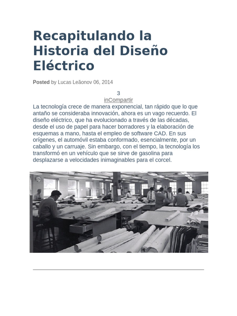 Recapitulando La Historia Del Diseño Eléctrico | PDF