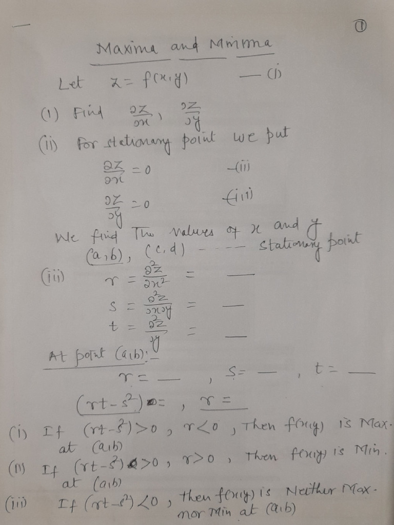 Maxima and Minima | PDF