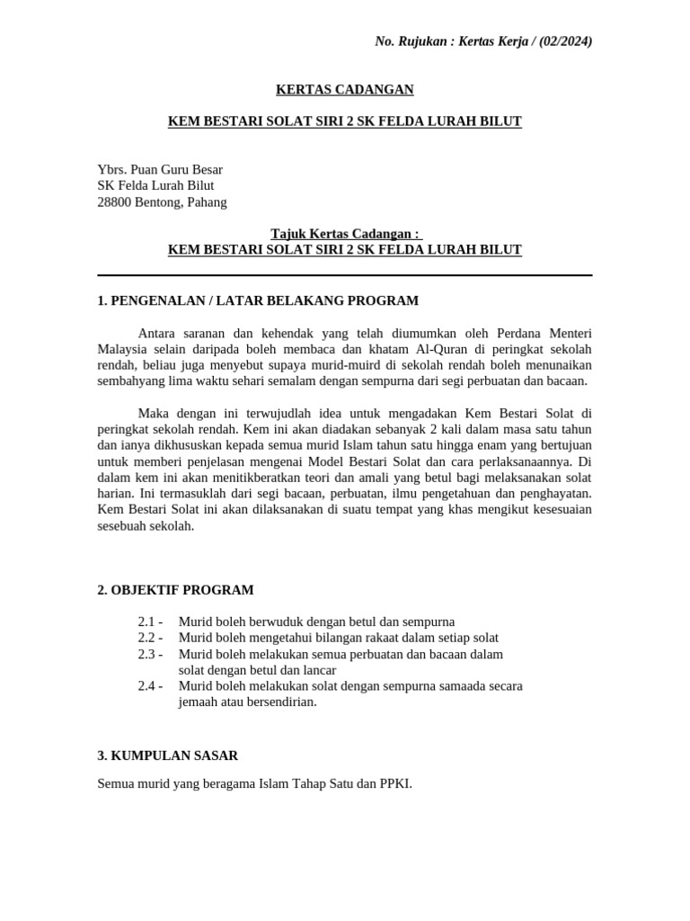 Kertas Kerja KBS SKLB 2024 THP 1 (Terkini) | PDF
