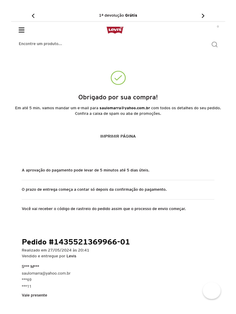 Pedido Confirmado | PDF