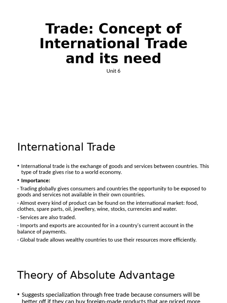 International trade in agriculture | PDF