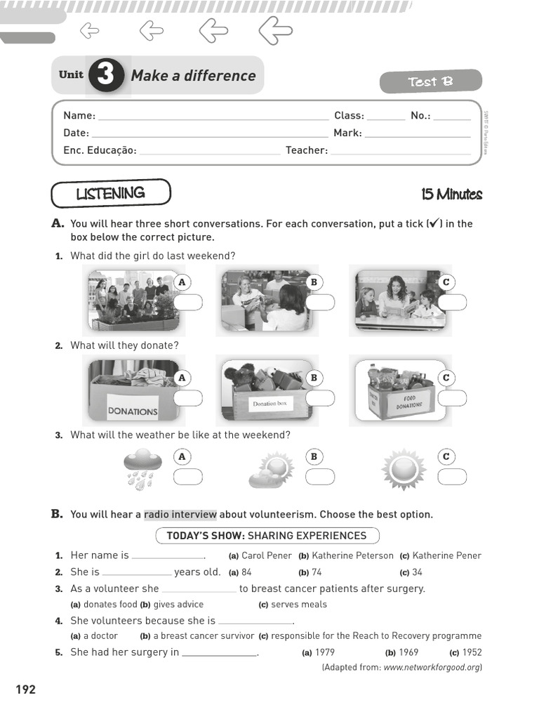 Test B Unit 3 | PDF