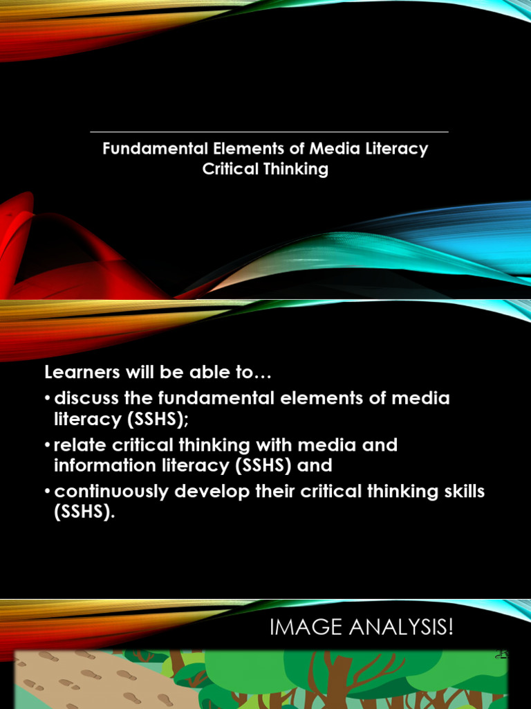 Elements of Media Literacy and Critical Thinking 1 | PDF