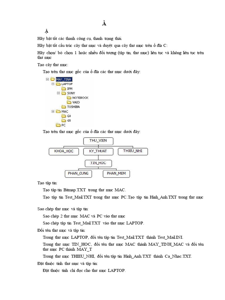 0.bai Tap Thuc Hanh WORD EXCEL | PDF