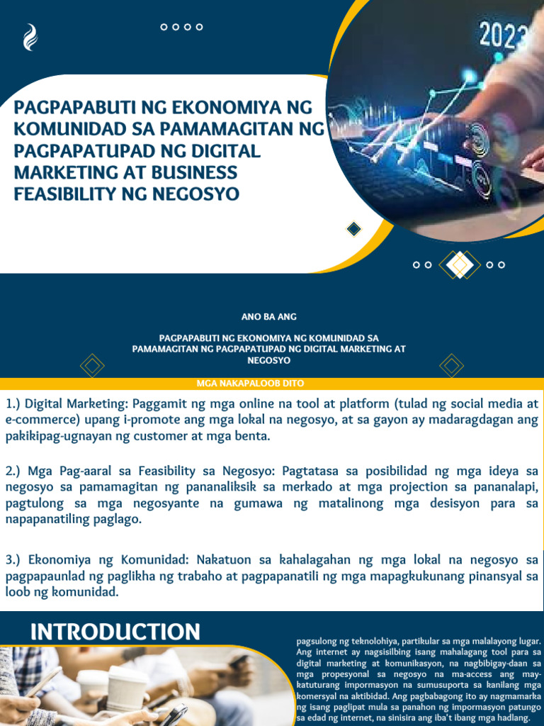 Blue and Yellow Minimalist Improving The Family Economy Through ...