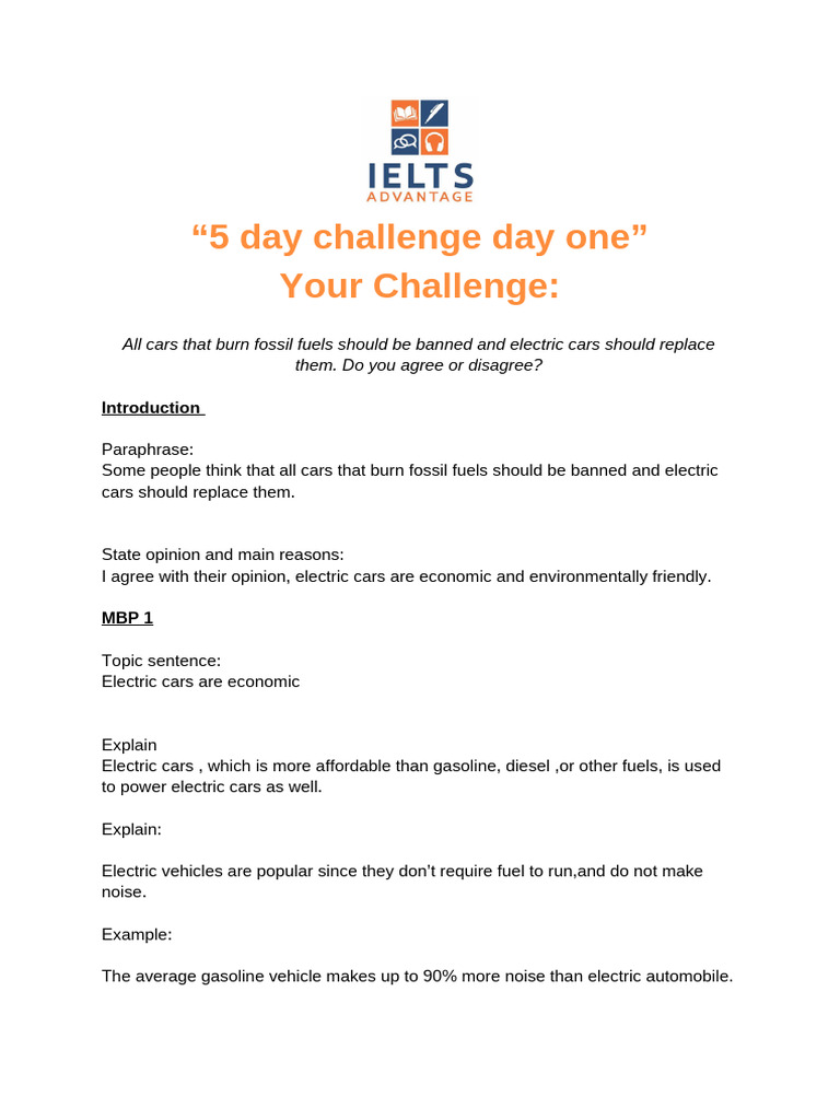 Lesson One 5 Day Challenge 1 Pdf