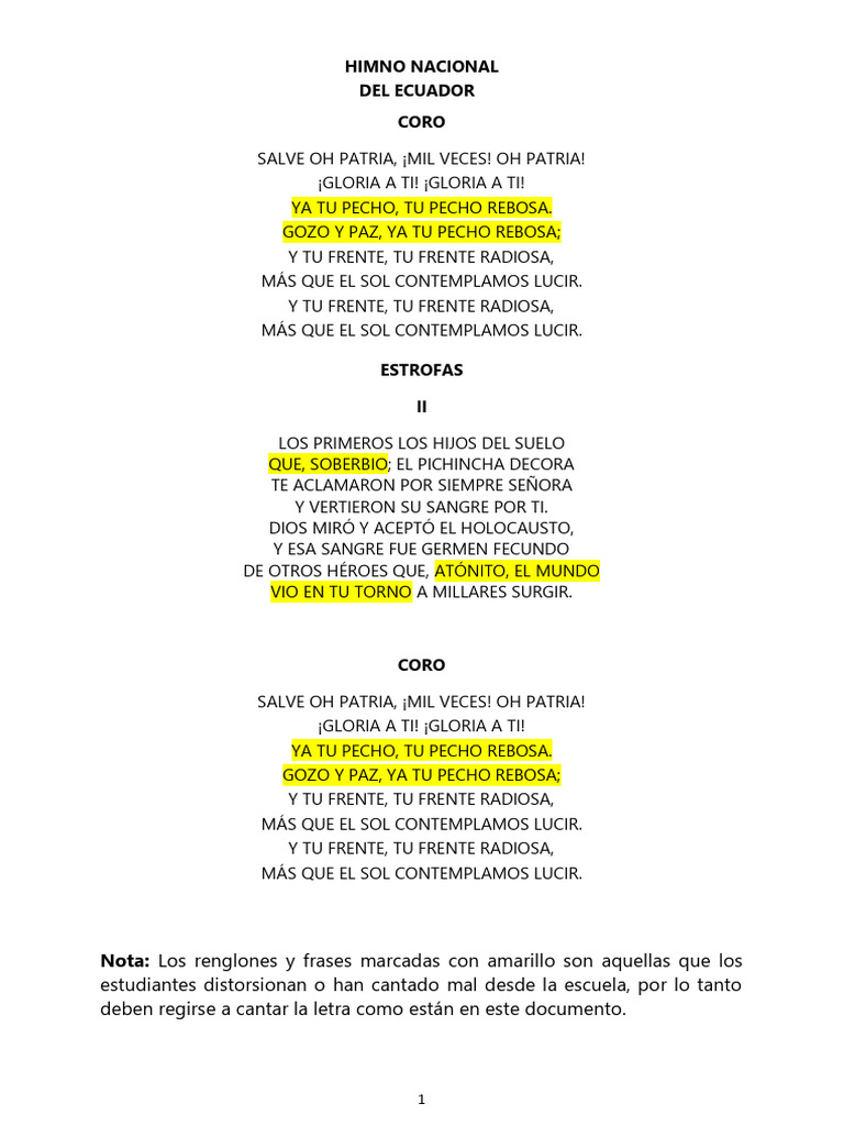 Letras de Himnos | PDF